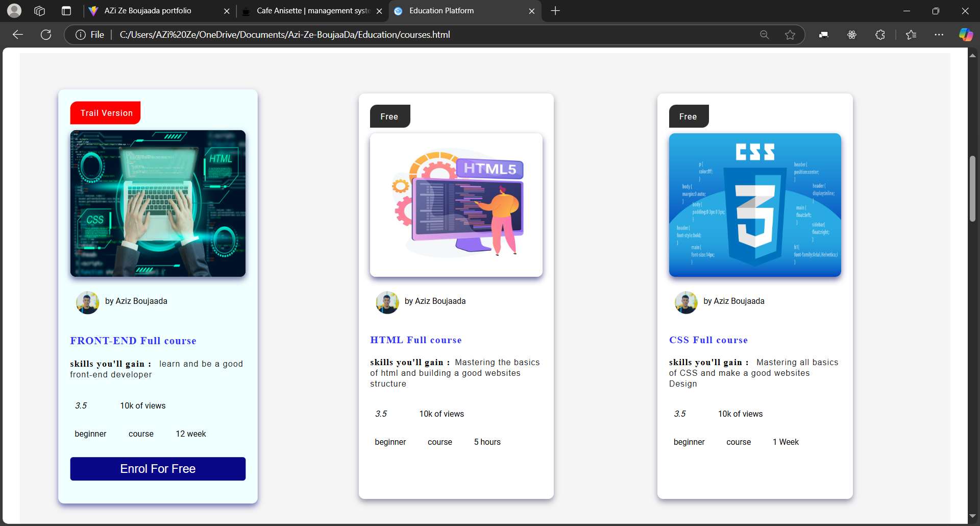 AZi Ze Boujaada portfolio